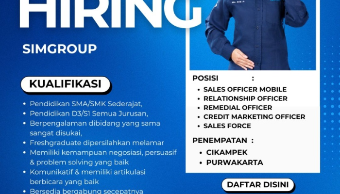 Lowongan Kerja FIFGROUP (SIMGroup) Purwakarta 2026: Banyak Posisi untuk ...
